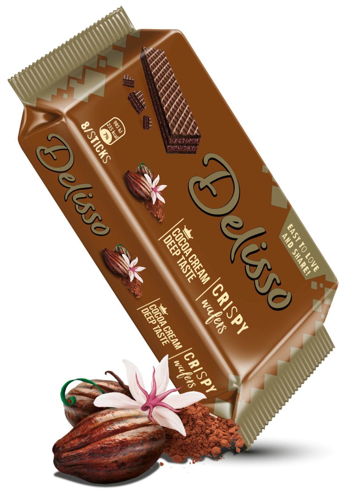 Delisso Finest Cocoa Cream Flavour Wafer - TorenUSA