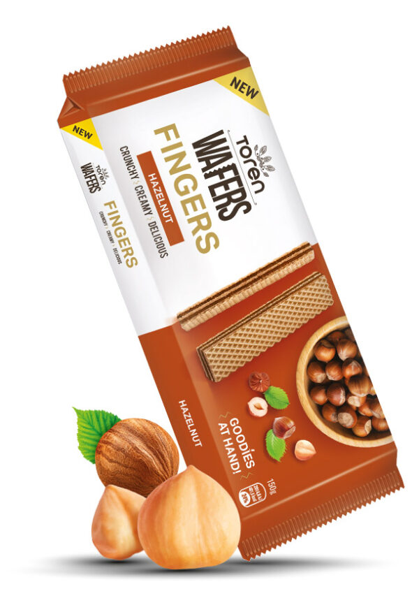 Tören Wafers Fingers Hazelnut Cream Flavour Wafer - TorenUSA